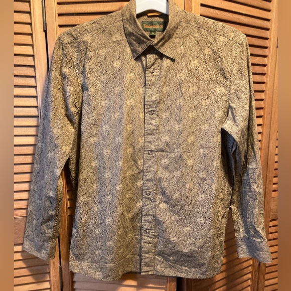 Timberland | Shirts | Timberlands Brown And Tan Floral Print Buttoned ...